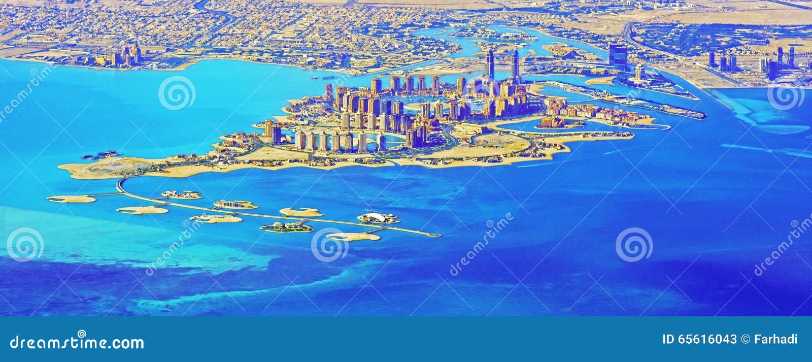 The Pearl - Qatar stock image. Image of commercial, tower - 65616043