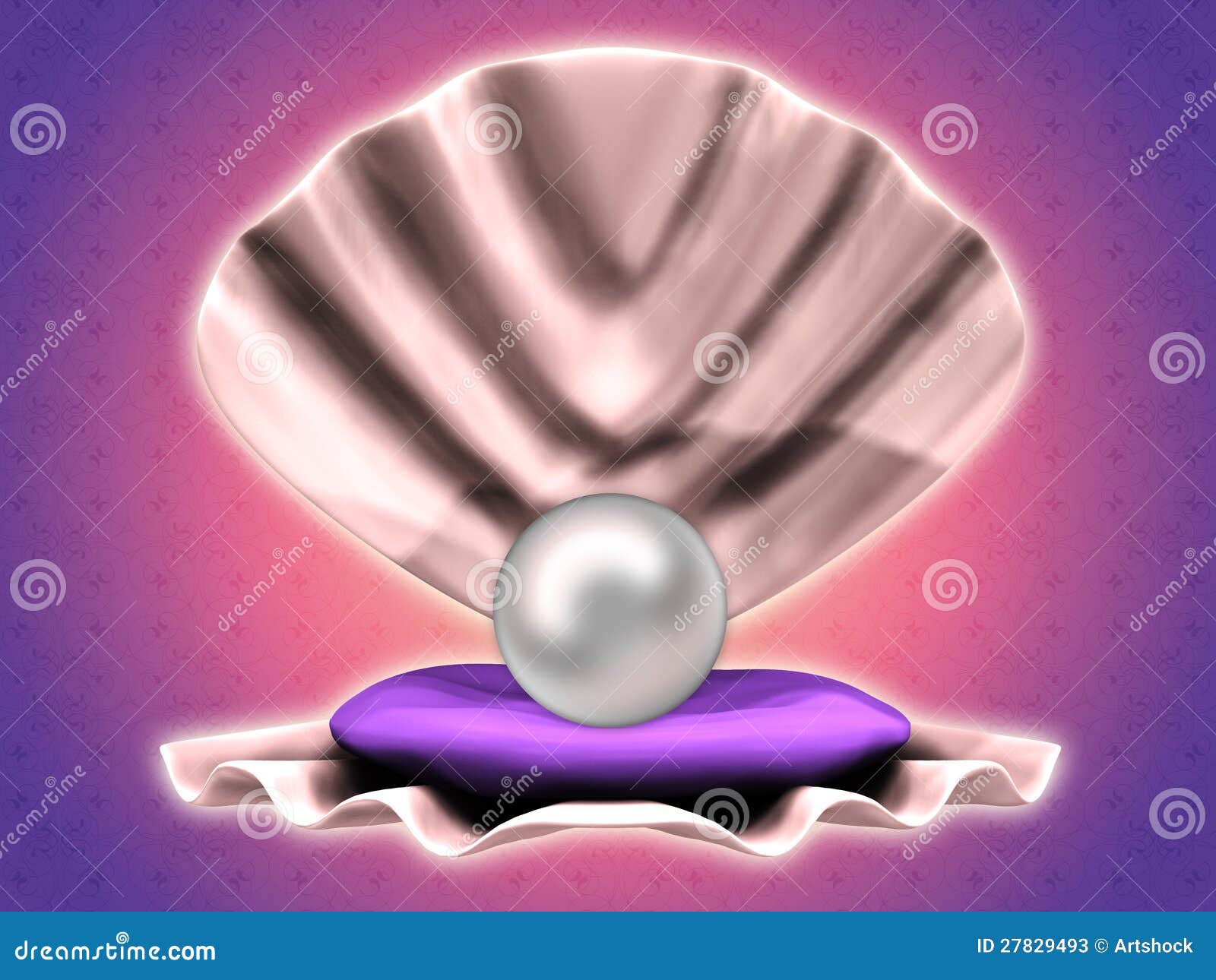 Pearl in shell stock illustration. Illustration of escargot - 27829493