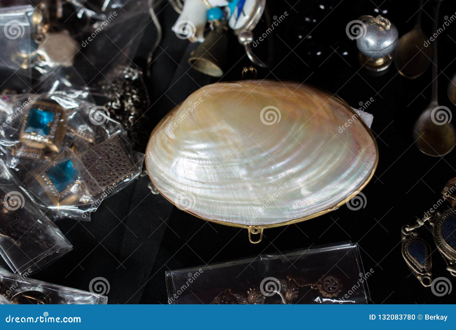 The Pearl Shell As a Sea Shell Object Stock Photo - Image of gourmet ...