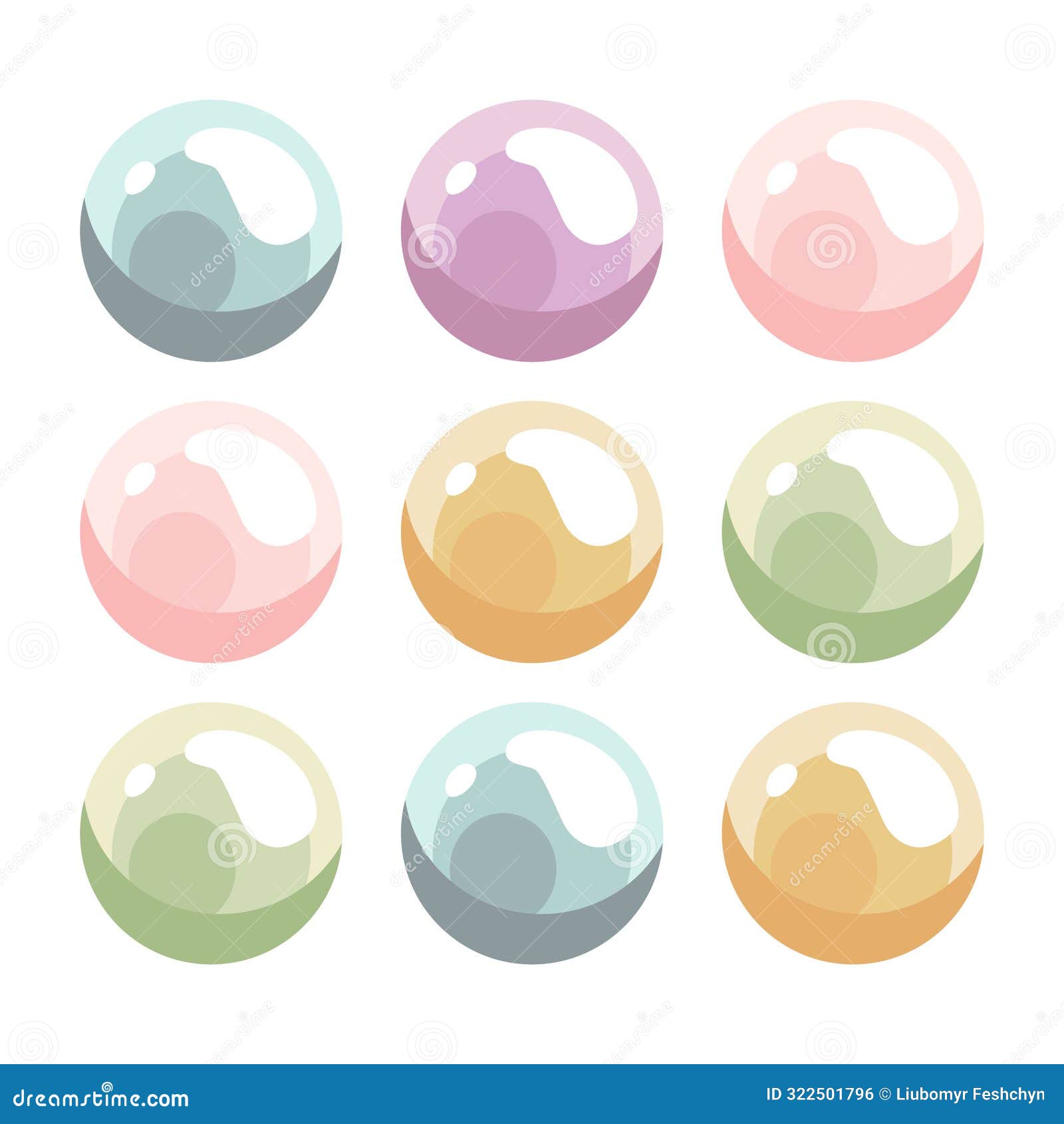 Pearl Shell Icon. Beautiful Pearl in Cartoon Flat Style Stock Vector ...