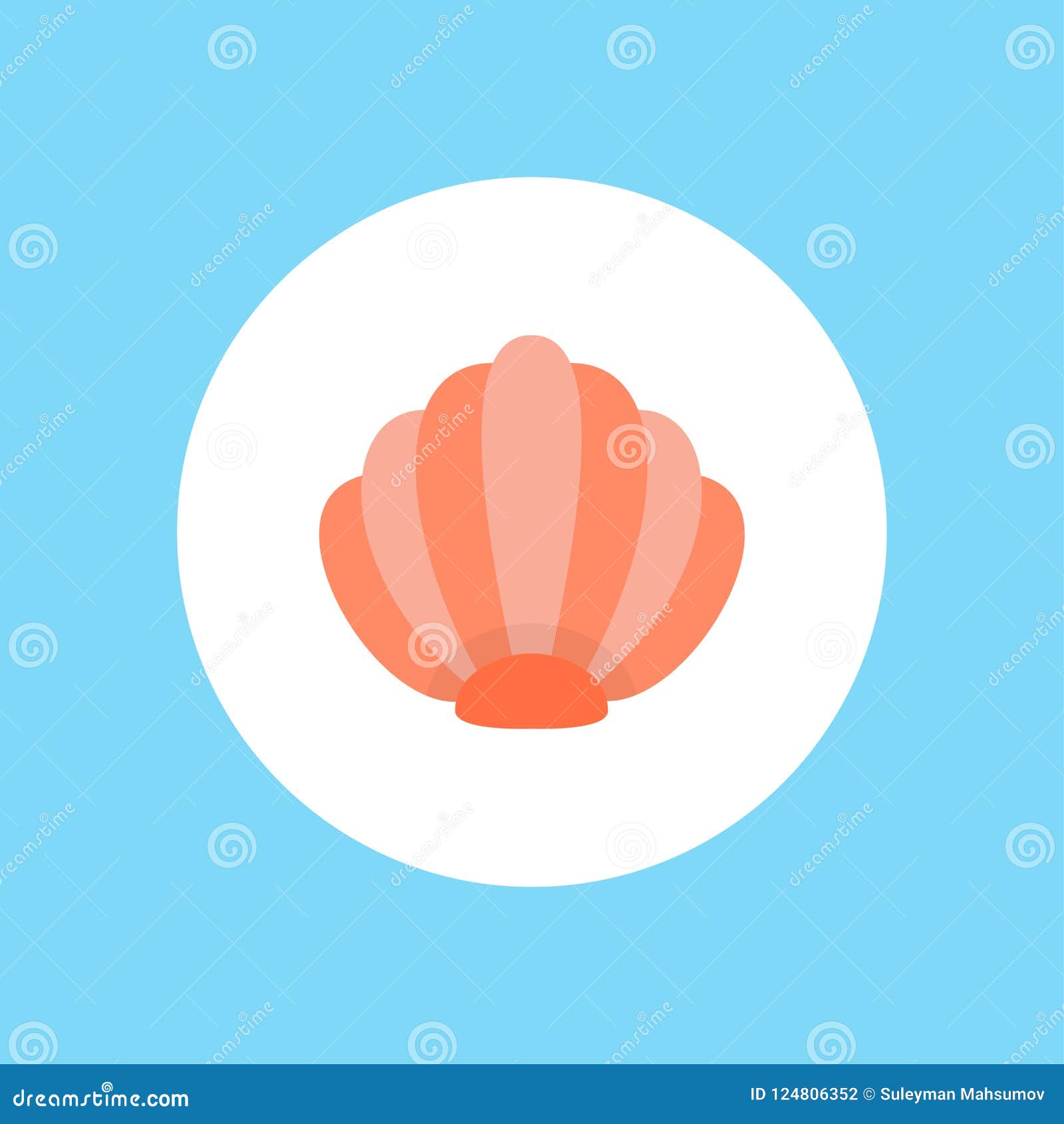 Shell Vector Icon Sign Symbol Stock Vector - Illustration of natural ...
