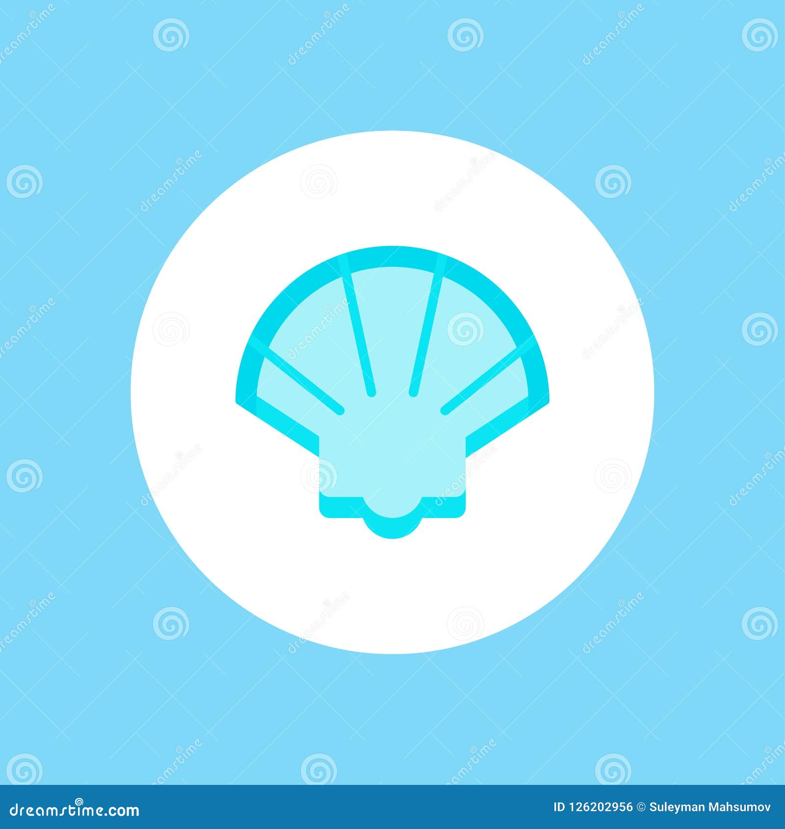 Shell Vector Icon Sign Symbol Stock Vector - Illustration of flat ...