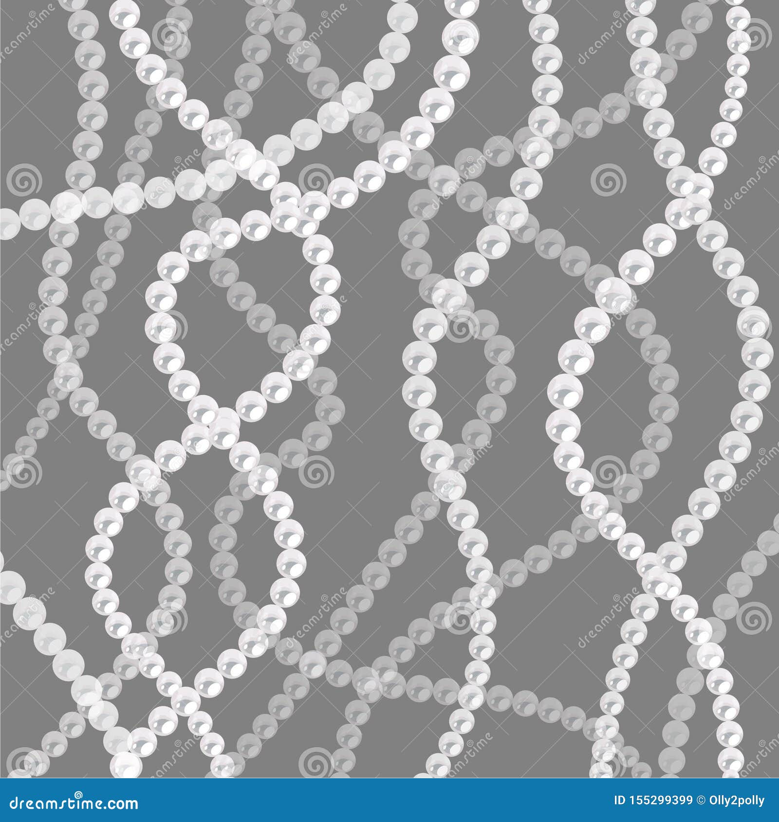 Pearl Strings Background. Curved Wavy Strings of Pearls Stock ...