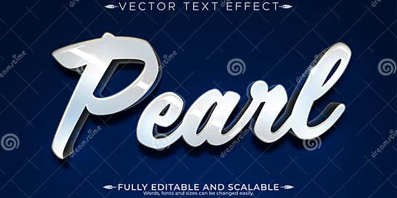 Pearl Text Effect, Editable Modern Lettering Typography Font Style ...