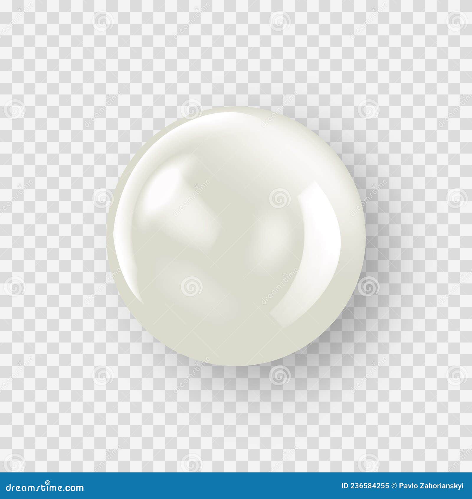 Pearl Vector on White Background. White Pearl. Stock Vector ...
