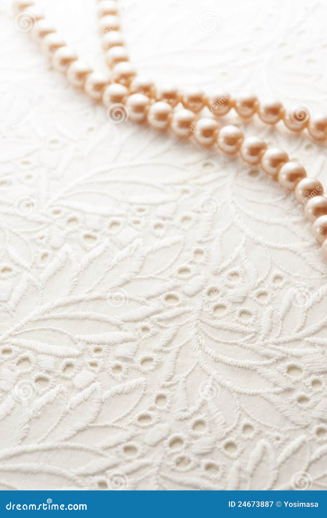 Pearl on white lace stock image. Image of line, fabric - 24673887