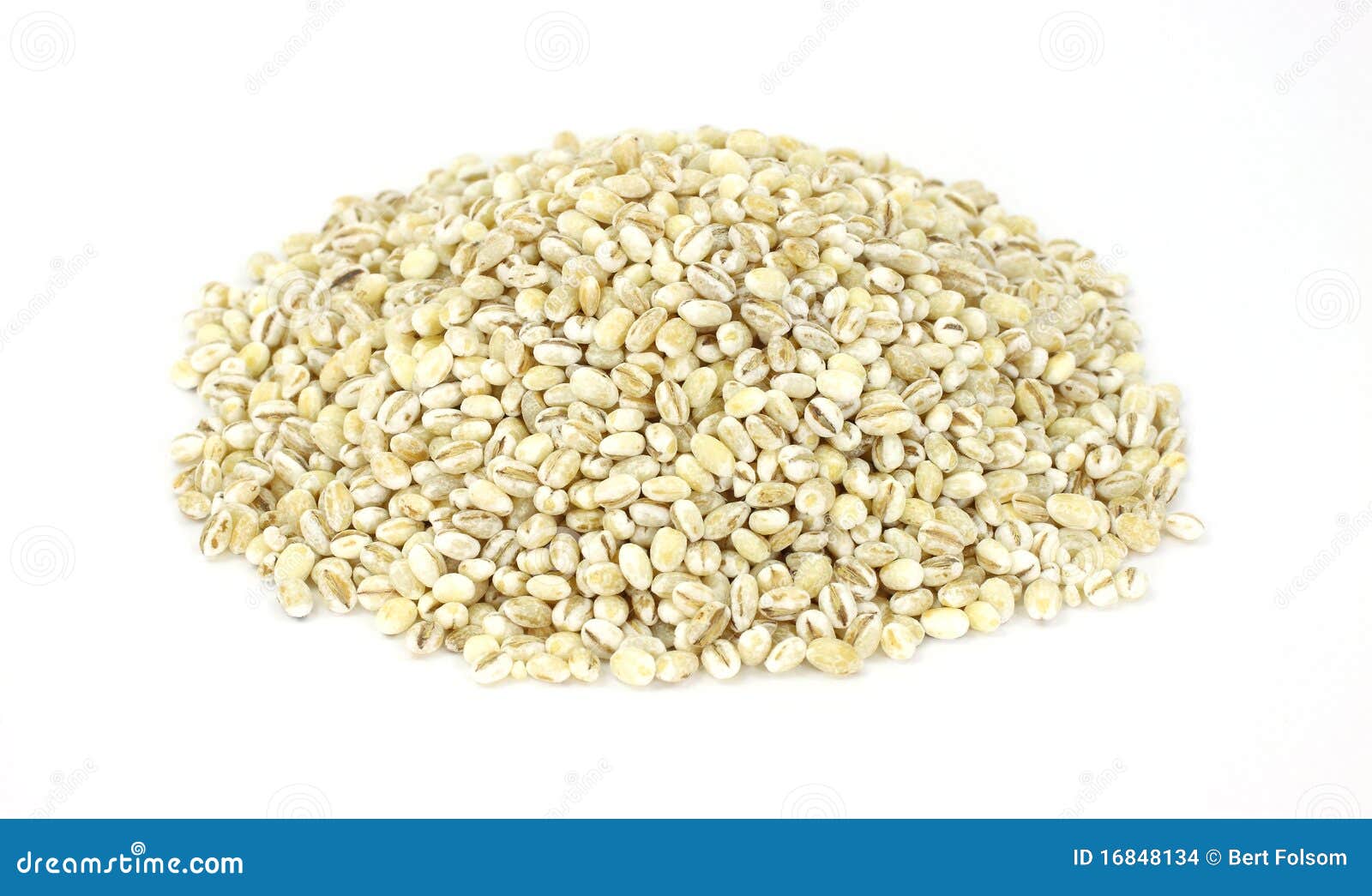 Pearled Barley on White Background Stock Photo - Image of white, food ...