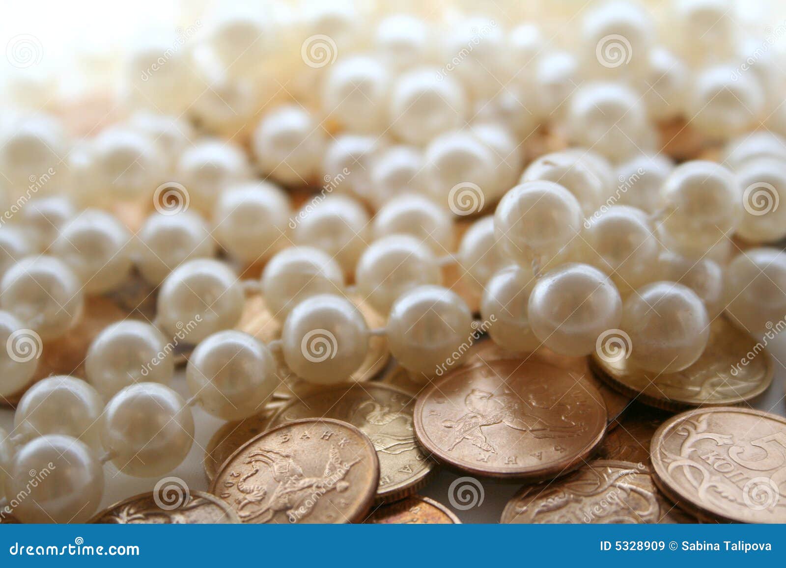 Pearls stock image. Image of jewellery, gold, money, pearls - 5328909
