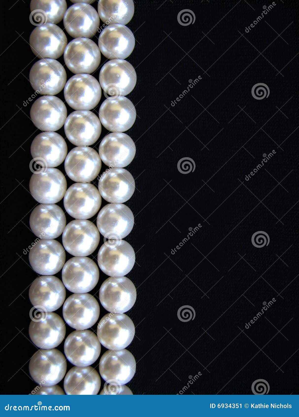 Pearls on Black Background stock image. Image of macro - 6934351