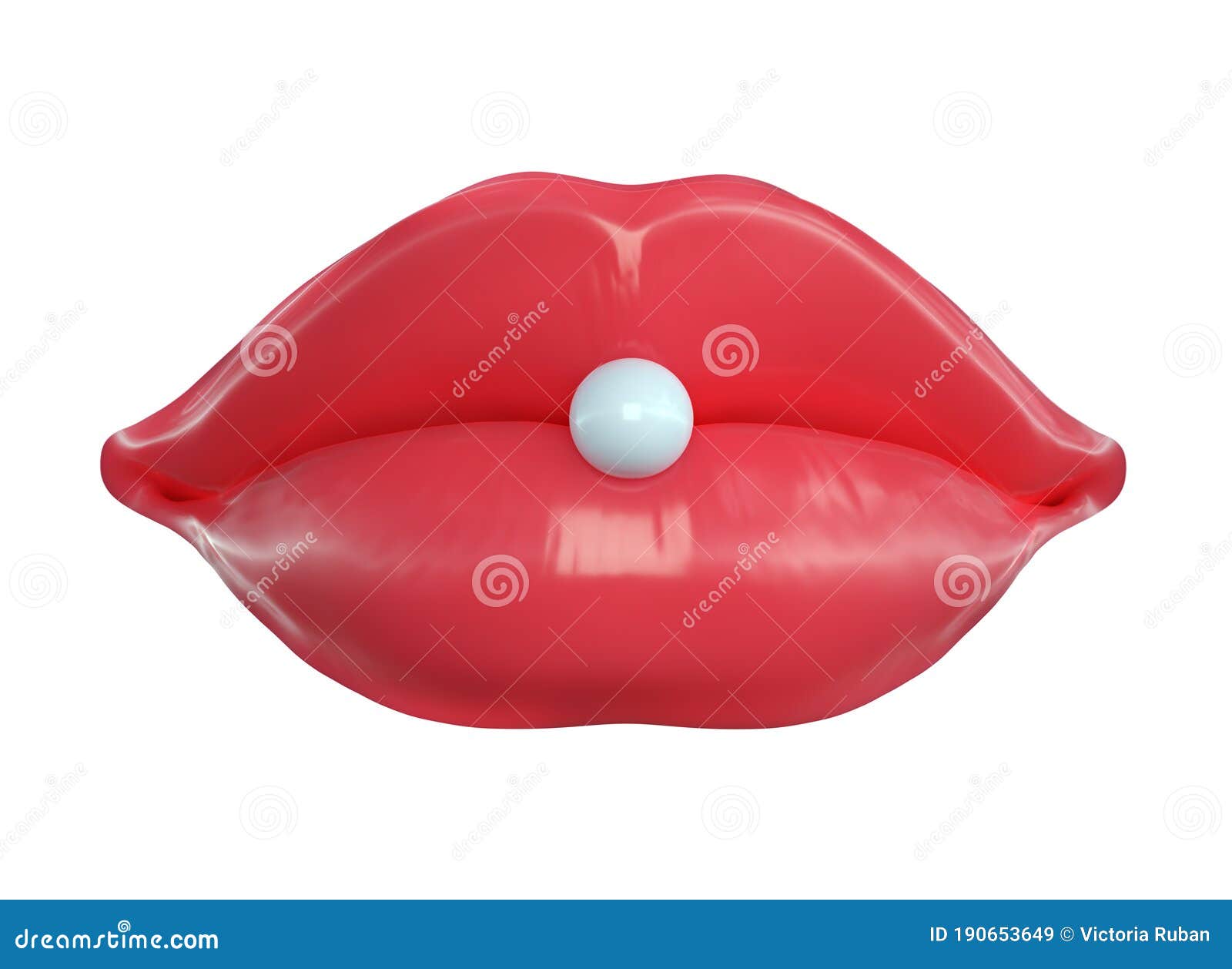 A pearls on red lips stock illustration. Illustration of beauty - 190653649
