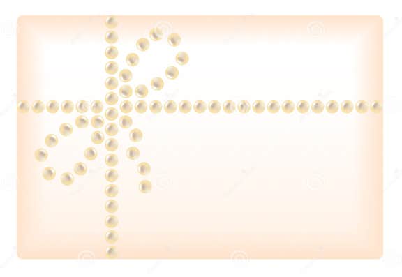 Pearls thread on sheet stock vector. Illustration of beautiful - 13805373