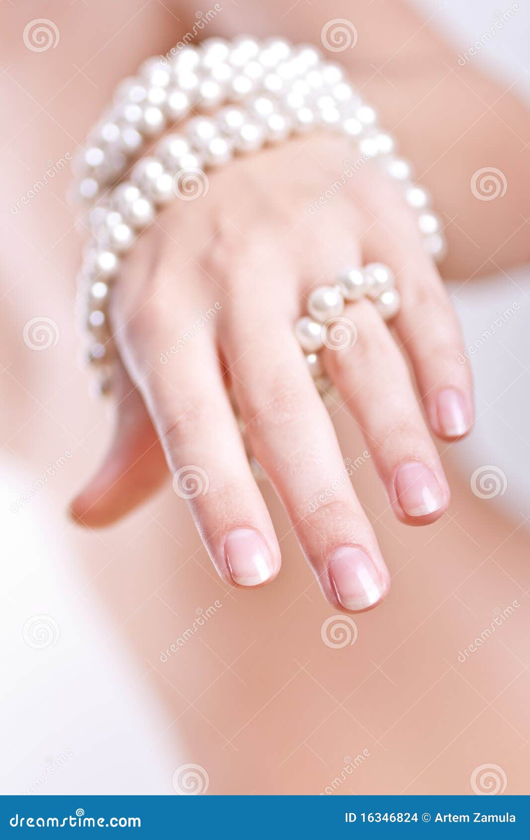 Pearls in the Women S Hands Stock Photo - Image of people, grace: 16346824