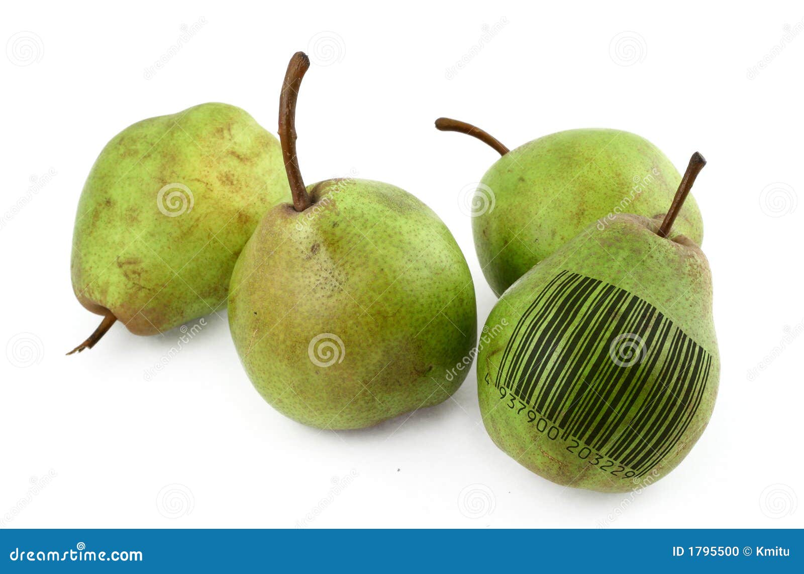 Pears with Bar Code of Non-existing Product Stock Photo - Image of ...