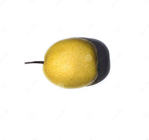 Pears are Bitten Isolated on a White Background Stock Image - Image of ...