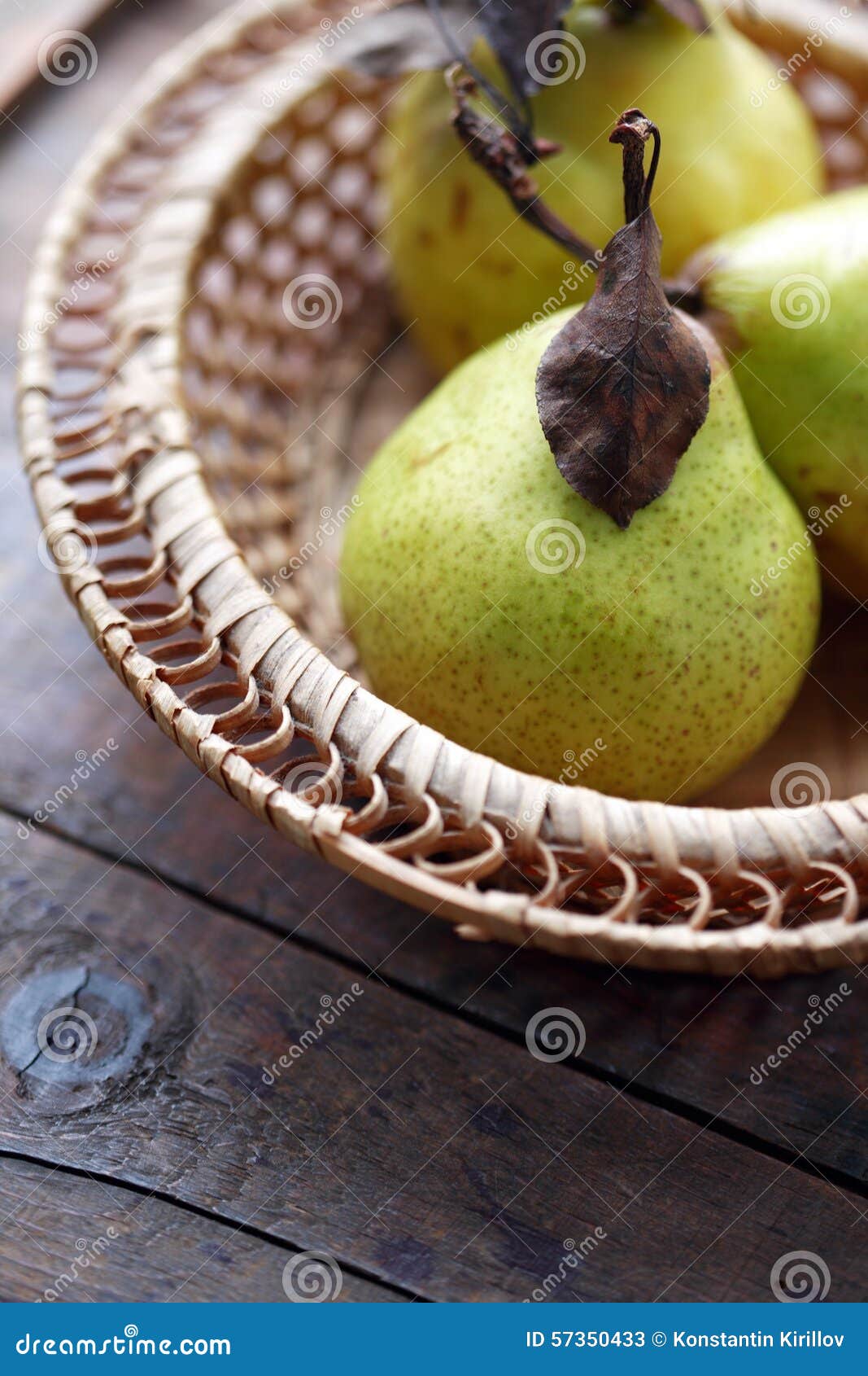 Pears in Bowl stock image. Image of drink, organic, wood - 57350433