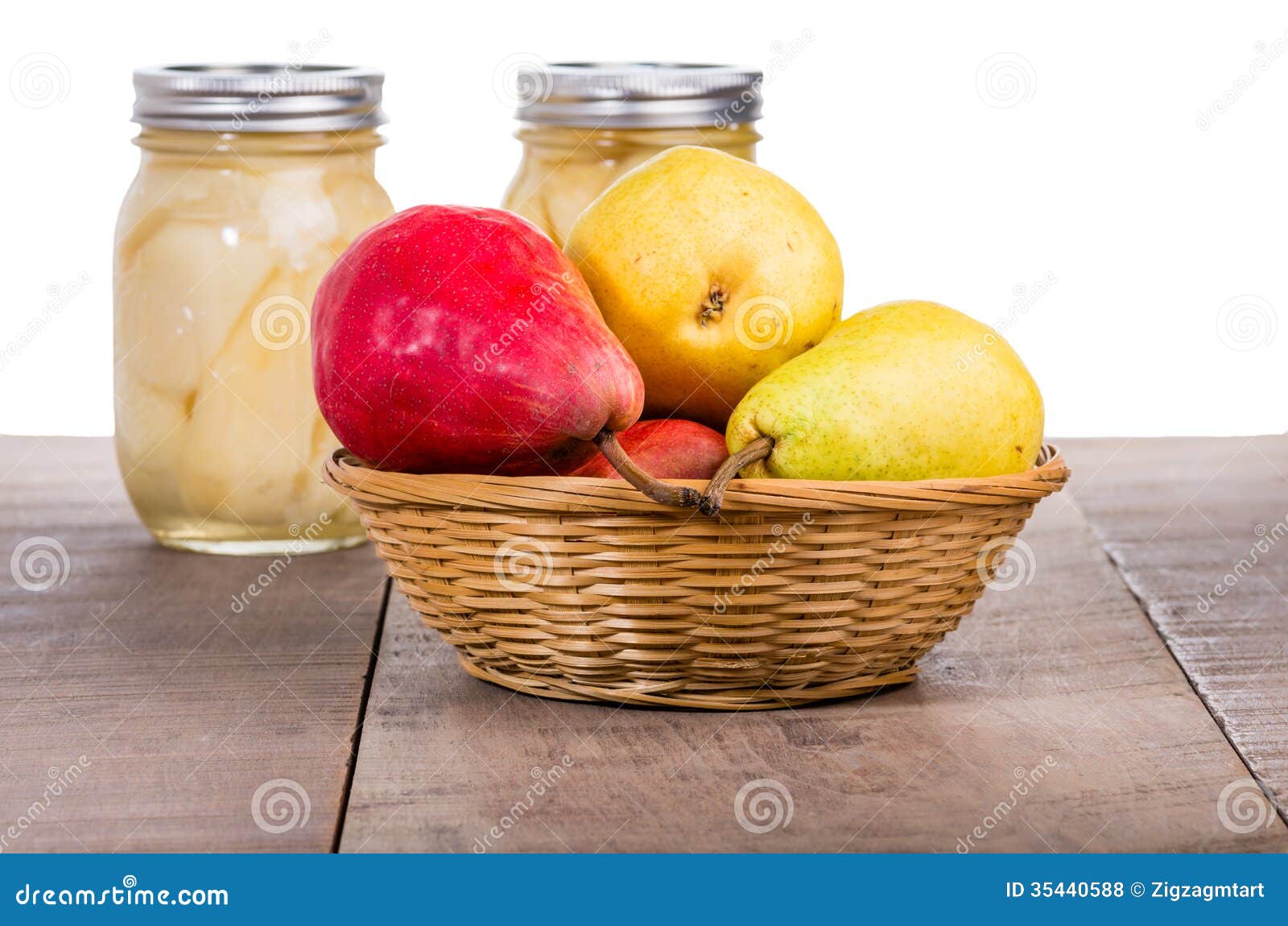 Pears and Canned Pears in Jars Stock Photo - Image of slice, bartlett ...