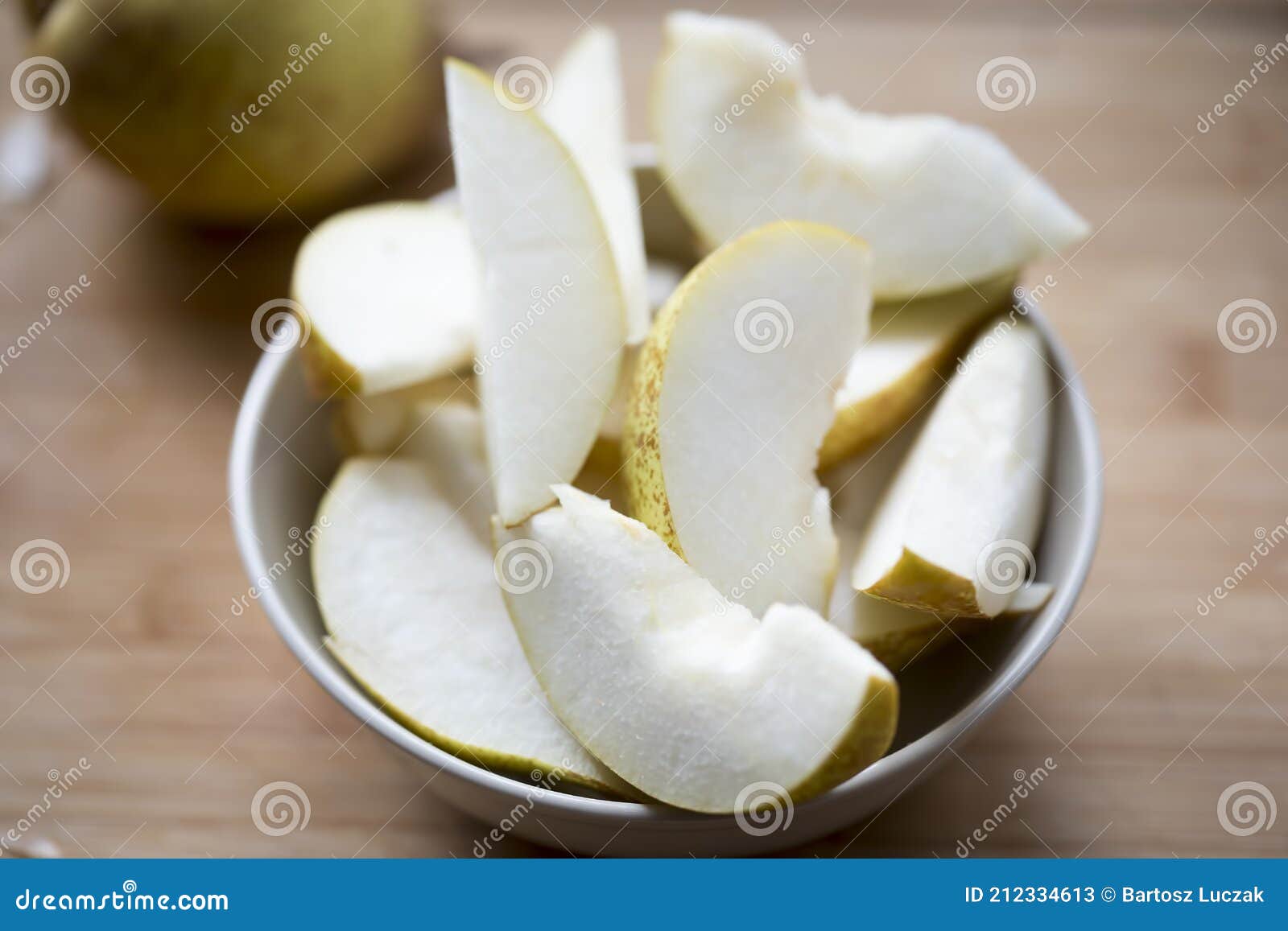 Pears Cut into Pieces. Pears Cut into Pieces Stock Image - Image of ...