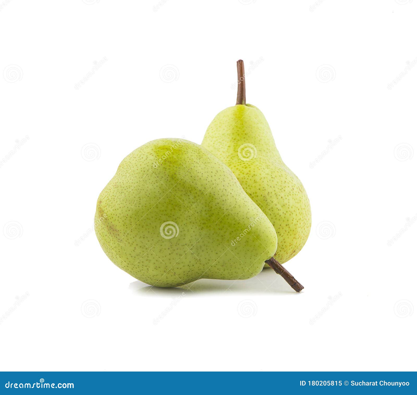 Pears Fruit an Isolated on White Background Stock Image - Image of ...