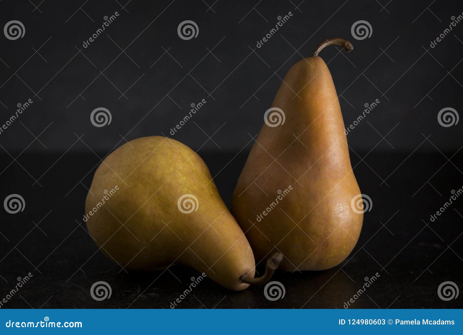Pears Isolated on a Black Background Stock Image - Image of still ...