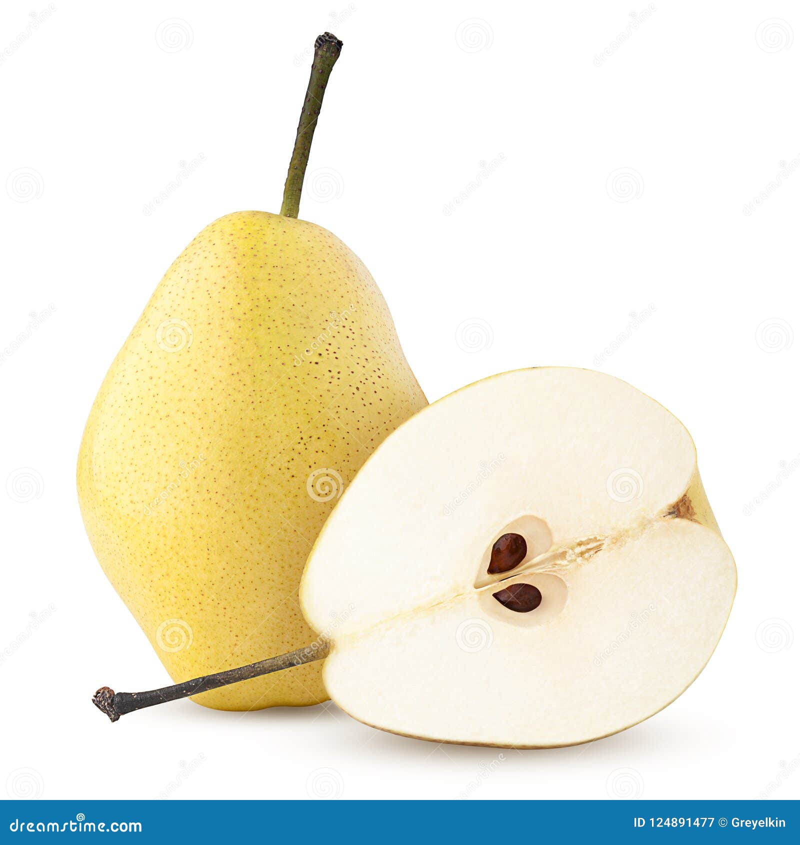 Pears Isolated on White Background Stock Image - Image of freshness ...