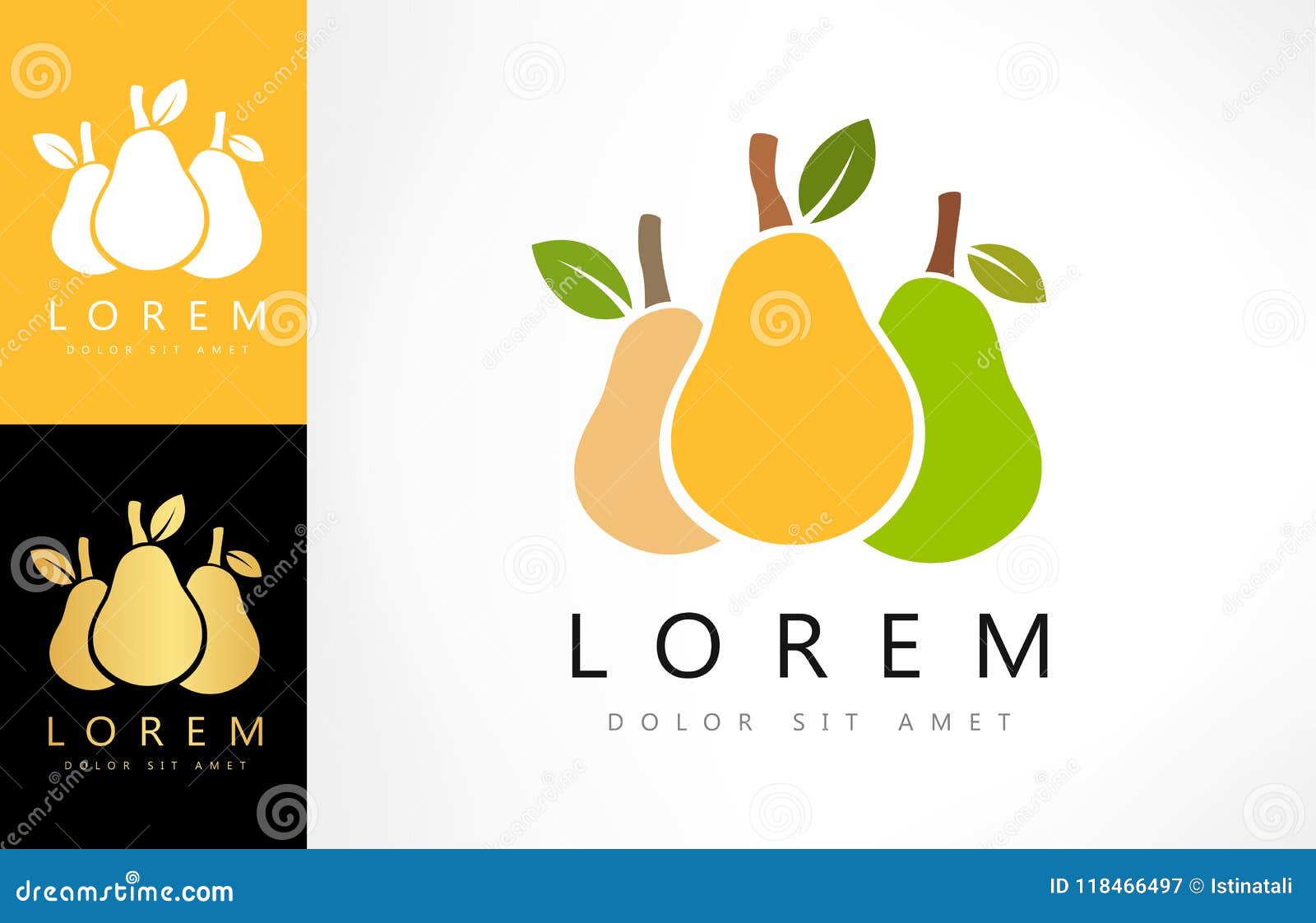 Pears logo vector stock vector. Illustration of fruit - 118466497