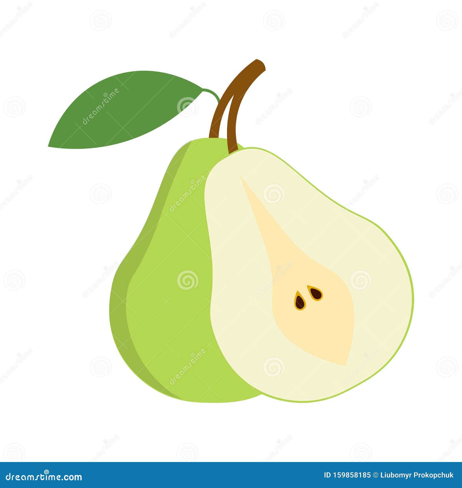 Pears. One and a Half Green Pear Fruit Stock Illustration ... Pears. One and a Half Green Pear Fruit Stock Illustration ...
