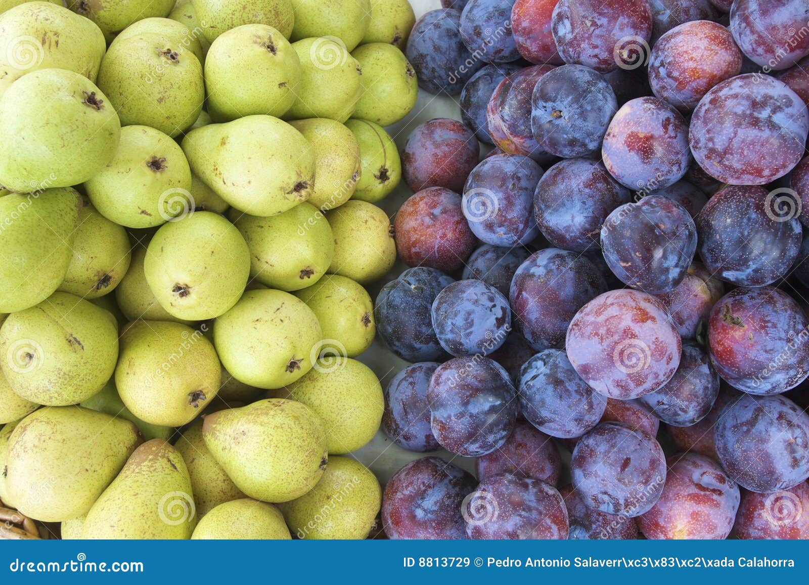 Pears and plums stock image. Image of market, stack, plums - 8813729
