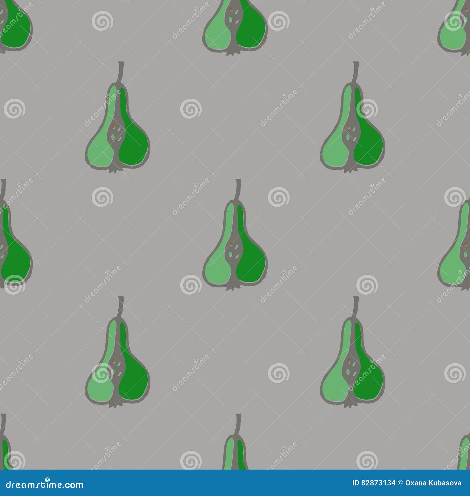 Pears. Seamless pattern. stock vector. Illustration of hand - 82873134