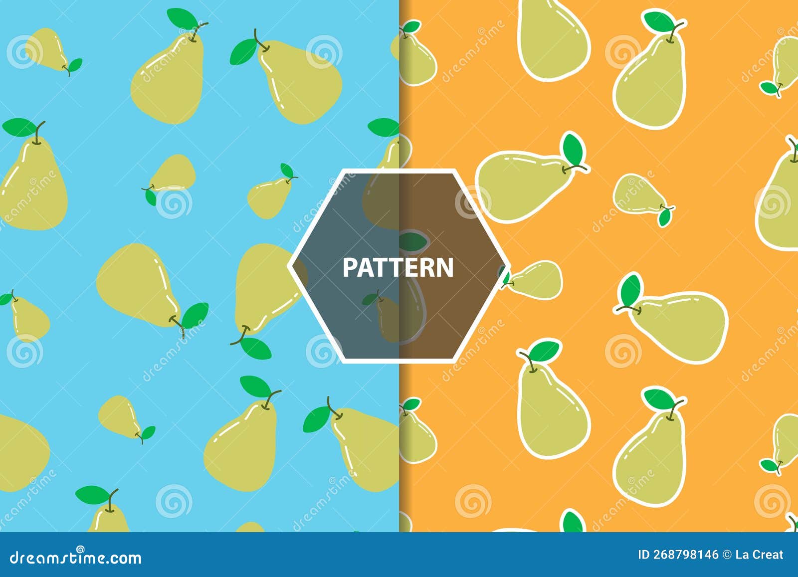 Pears Seamless Pattern. Vector Illustration, Seamless Patterns ...
