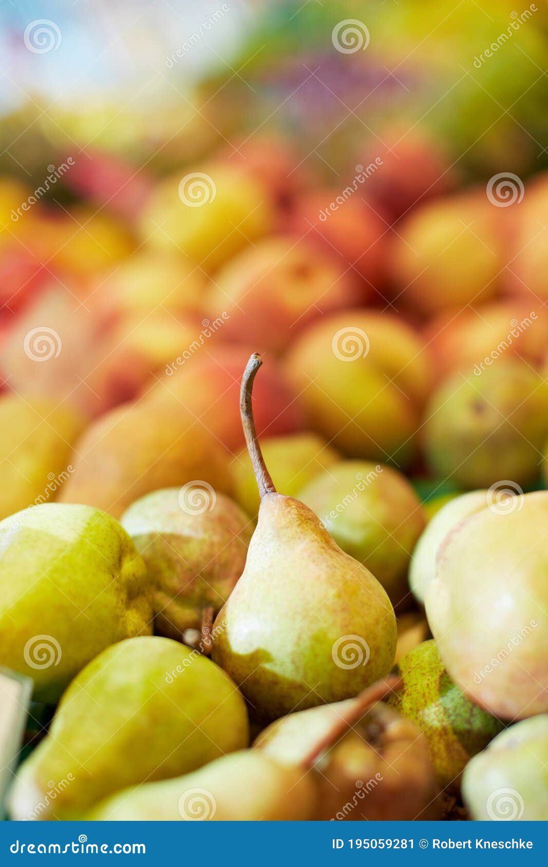 Pears in the supermarket stock image. Image of fruit - 195059281
