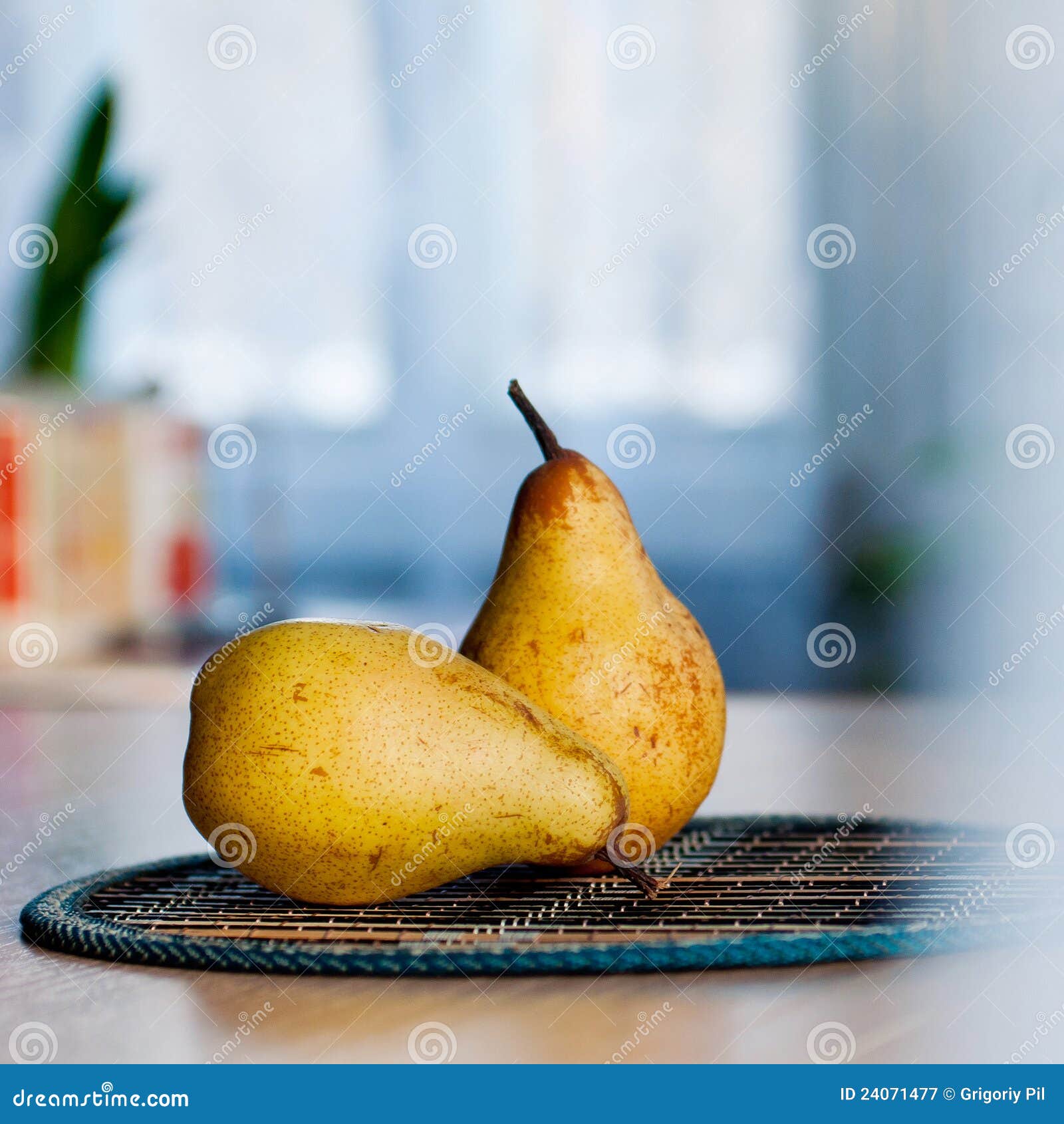Pears on the table. stock image. Image of home, healthy - 24071477