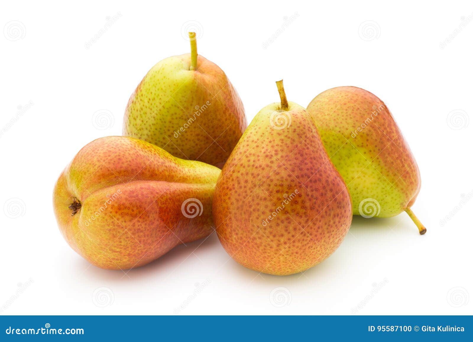 Pears on the White Background. Stock Photo - Image of vegetarian, food ...