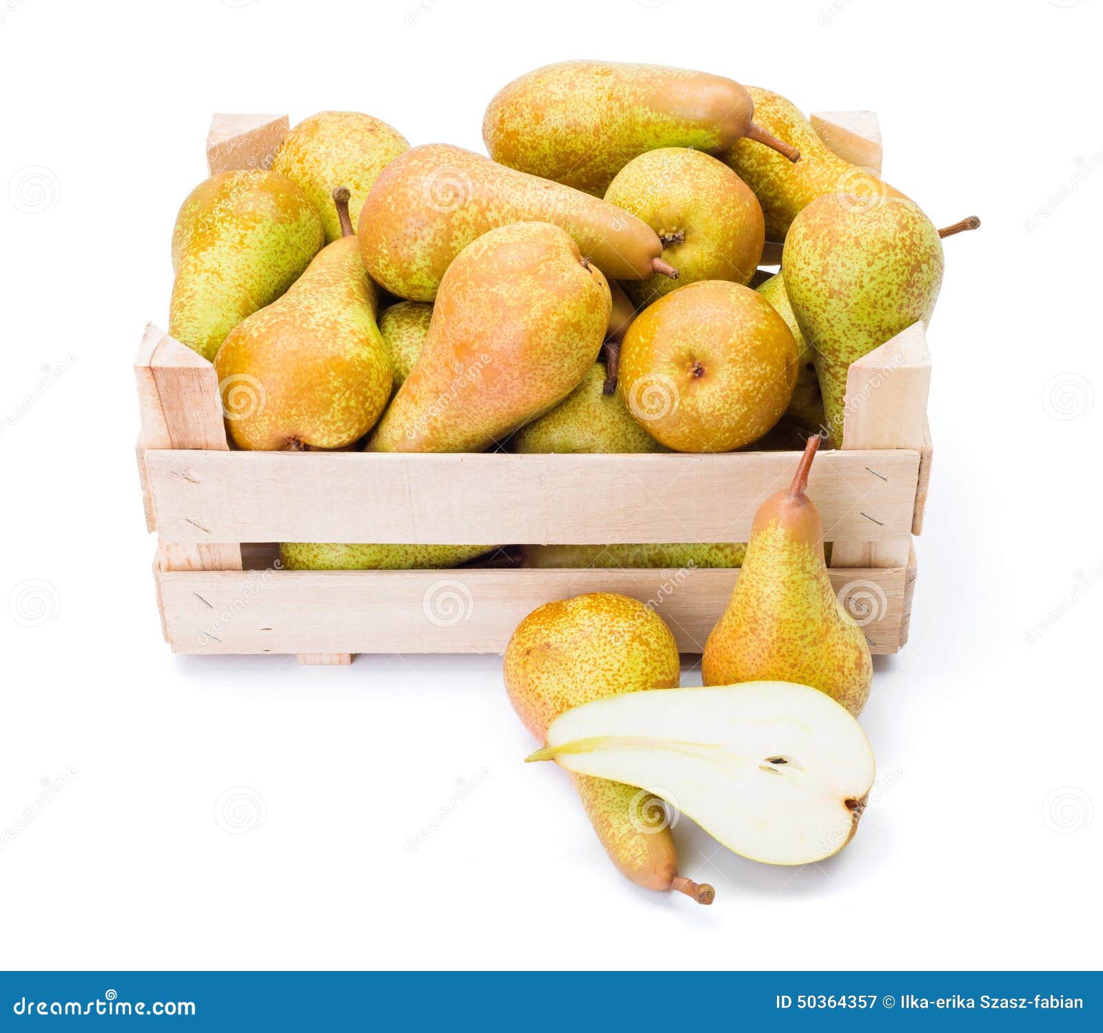 Pears in wooden box stock image. Image of communis, ripe - 50364357