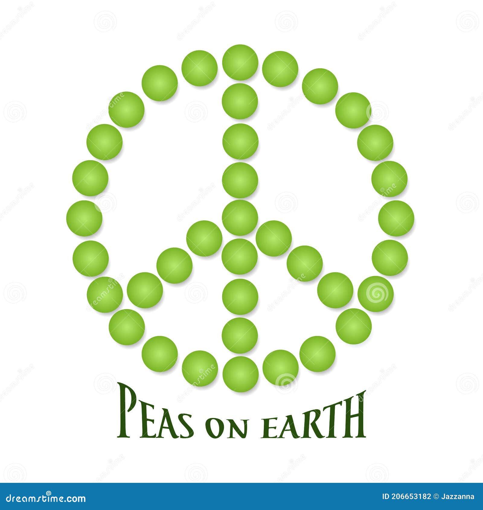 Peas on earth peace symbol stock vector. Illustration of ground - 206653182