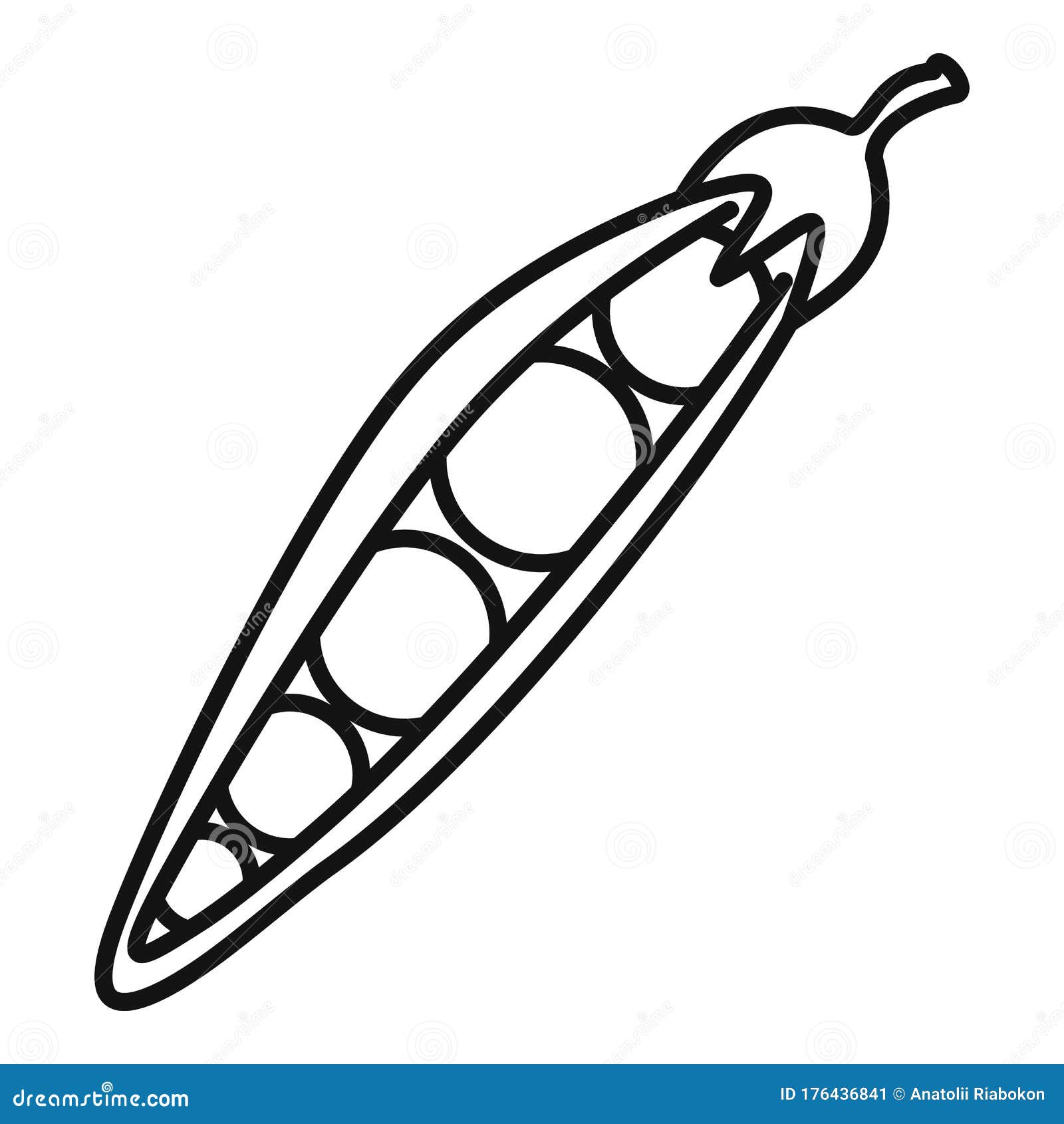 Peas Legumes Icon, Outline Style Stock Vector - Illustration of diet ...