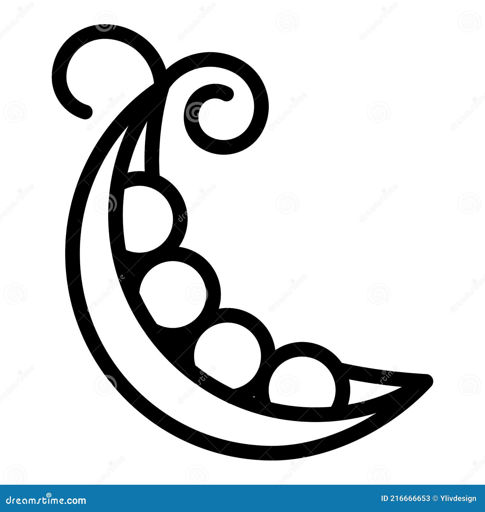 Peas Protein Icon, Outline Style Stock Vector - Illustration of legume ...