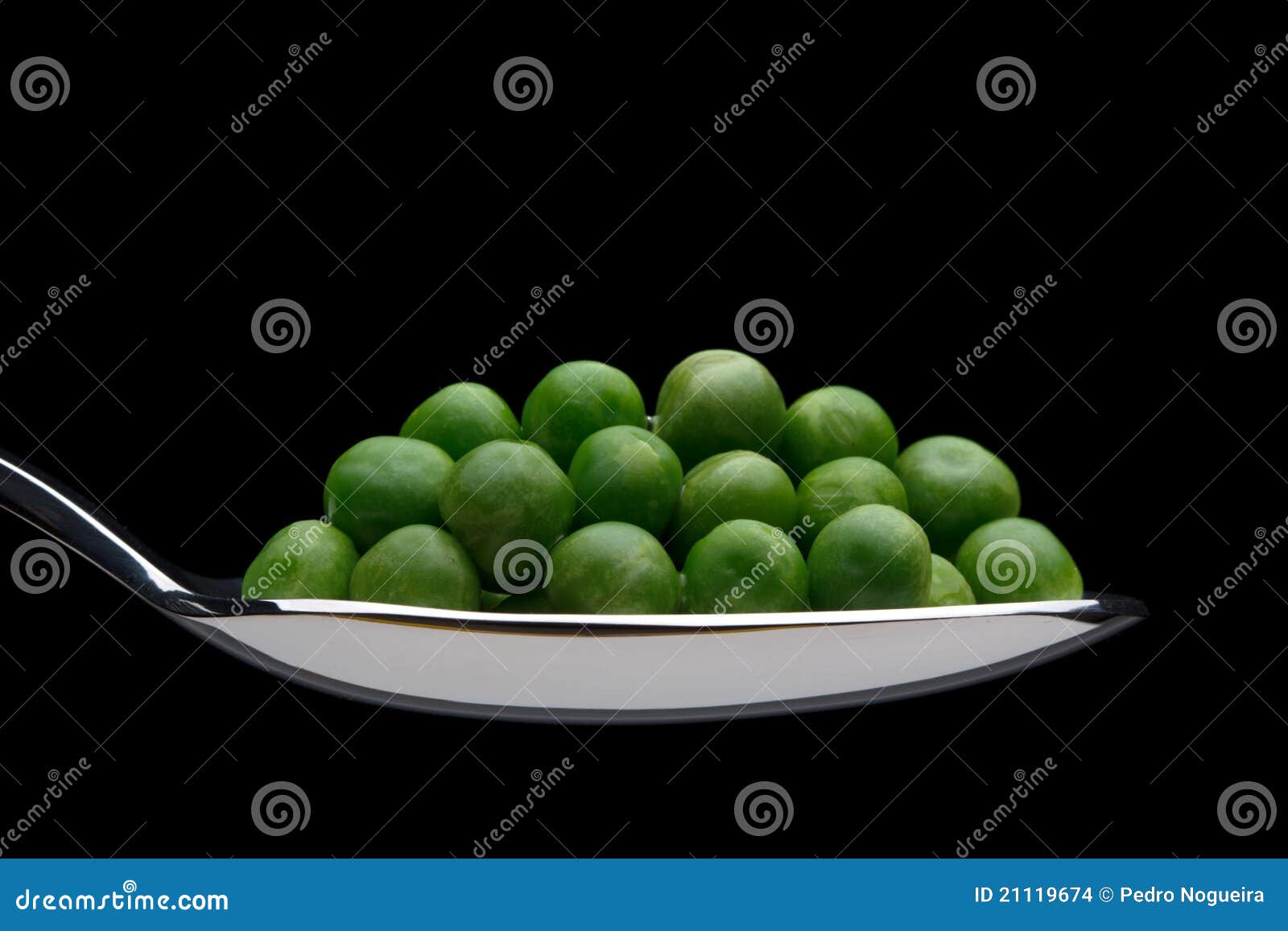 Peas on a spoon stock photo. Image of lunch, healthy - 21119674