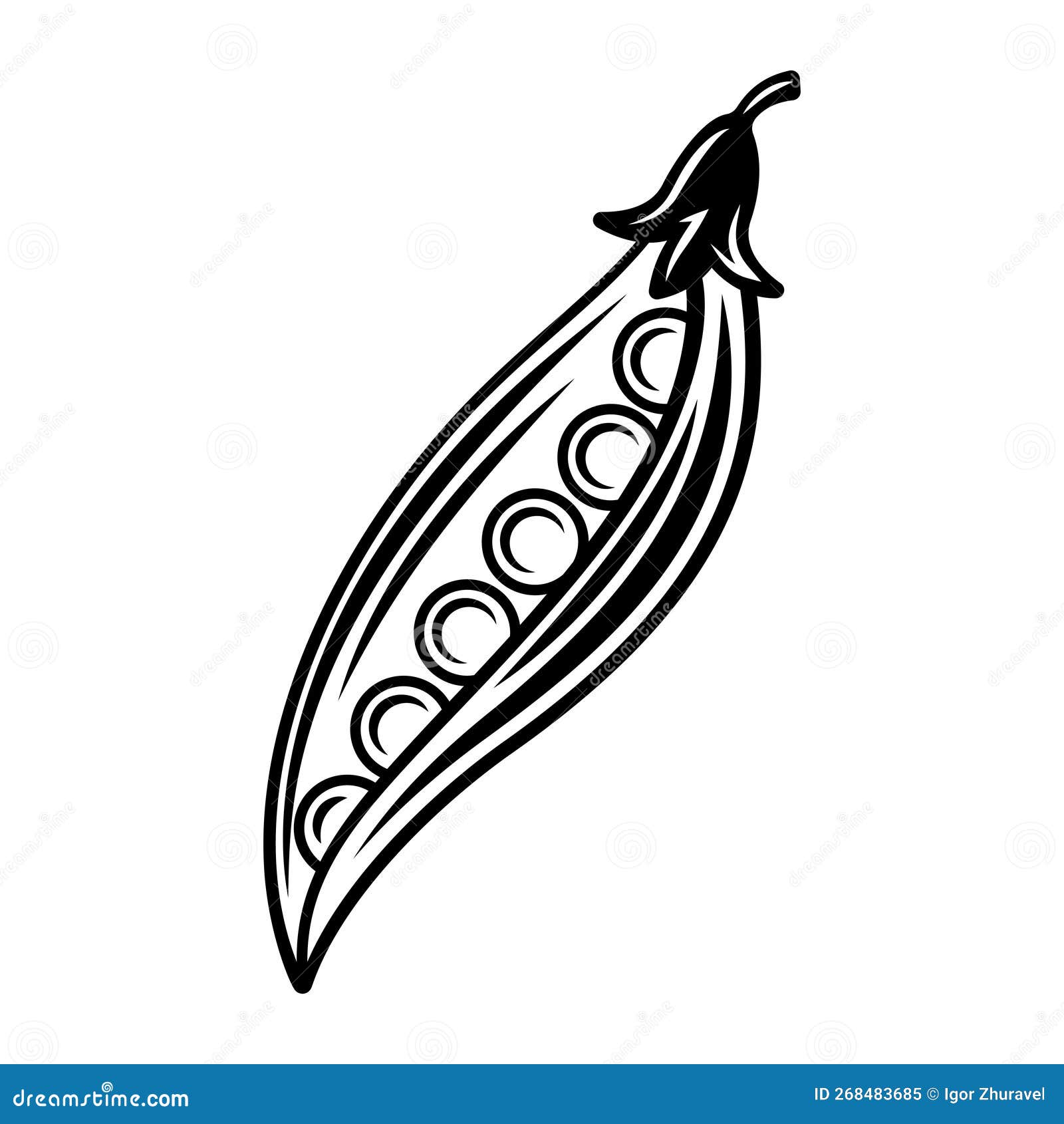 Peas Vector Black Monochrome Graphic Object or Design Element in ...