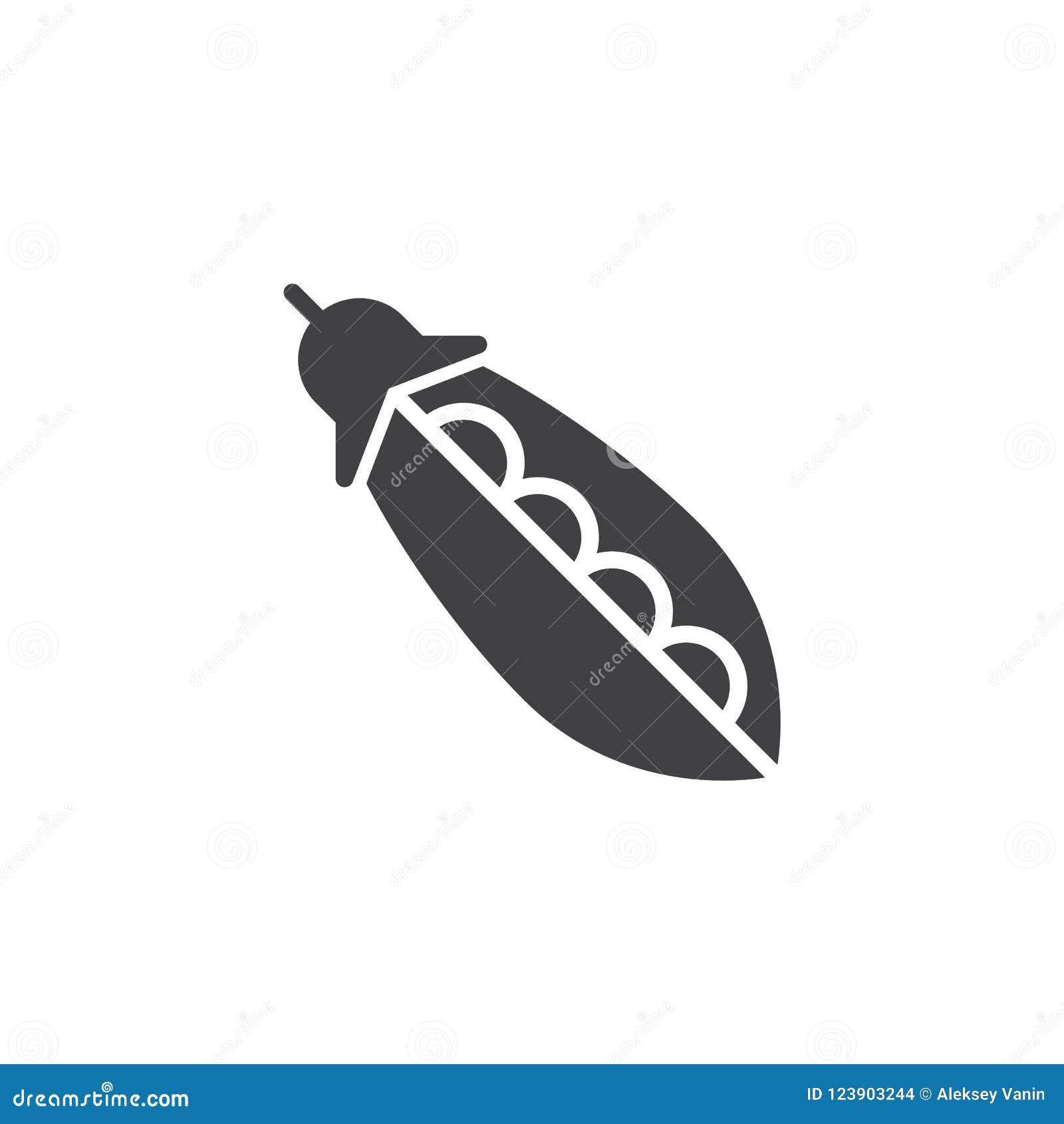 Peas vector icon stock vector. Illustration of agriculture - 123903244