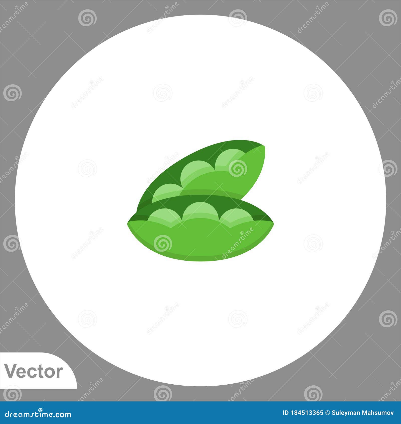 Peas Vector Icon Sign Symbol Stock Vector - Illustration of gourmet ...