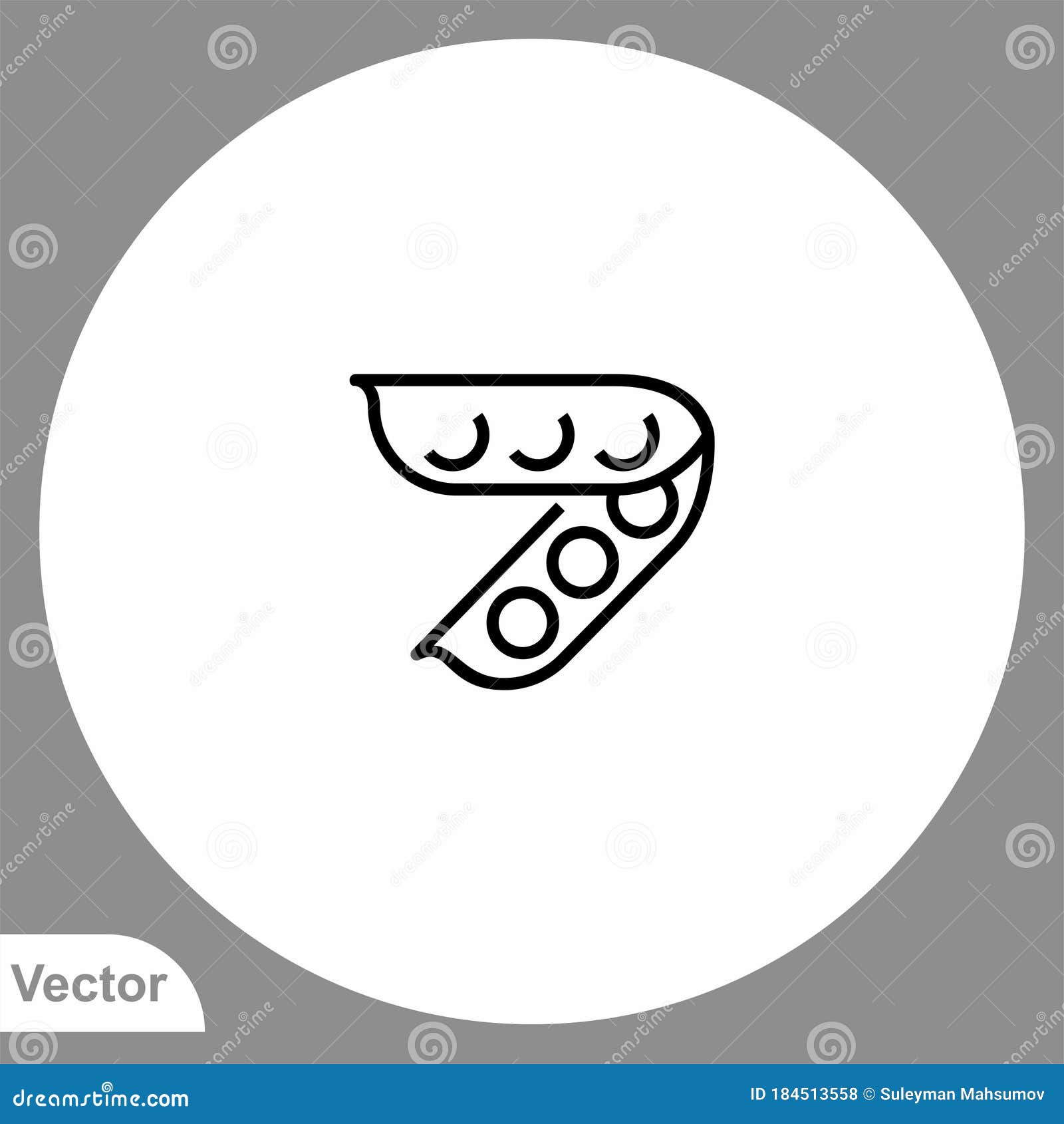 Peas Vector Icon Sign Symbol Stock Vector - Illustration of element ...