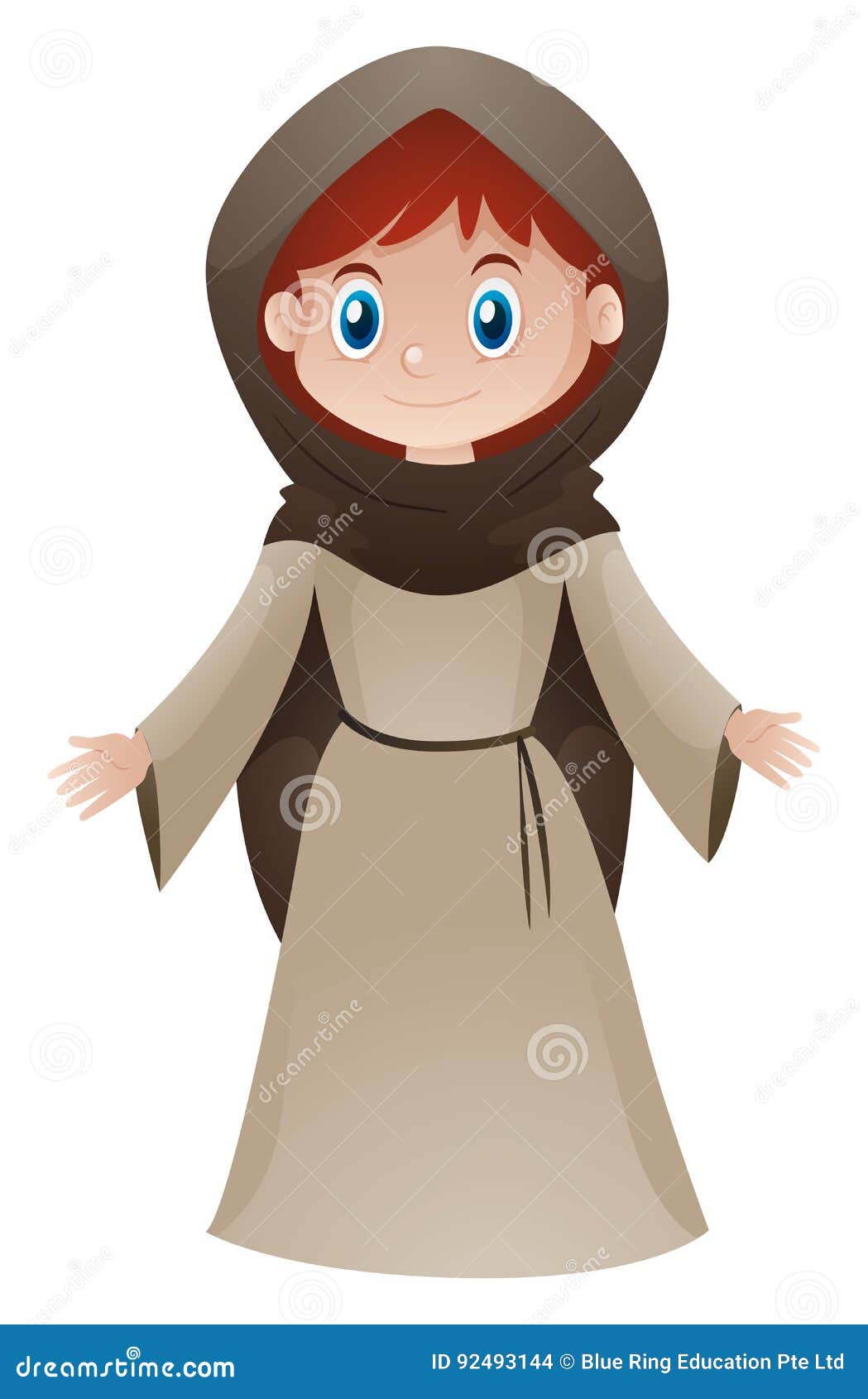 Medieval Peasant Girl Drawing