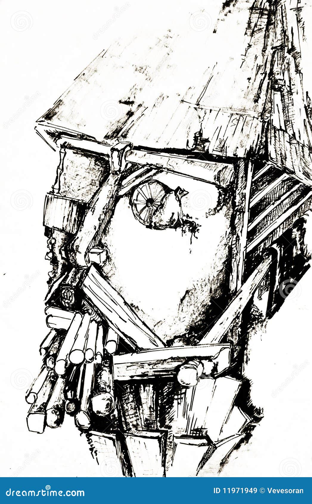 Peasant portrait stock illustration. Illustration of tradition - 11971949