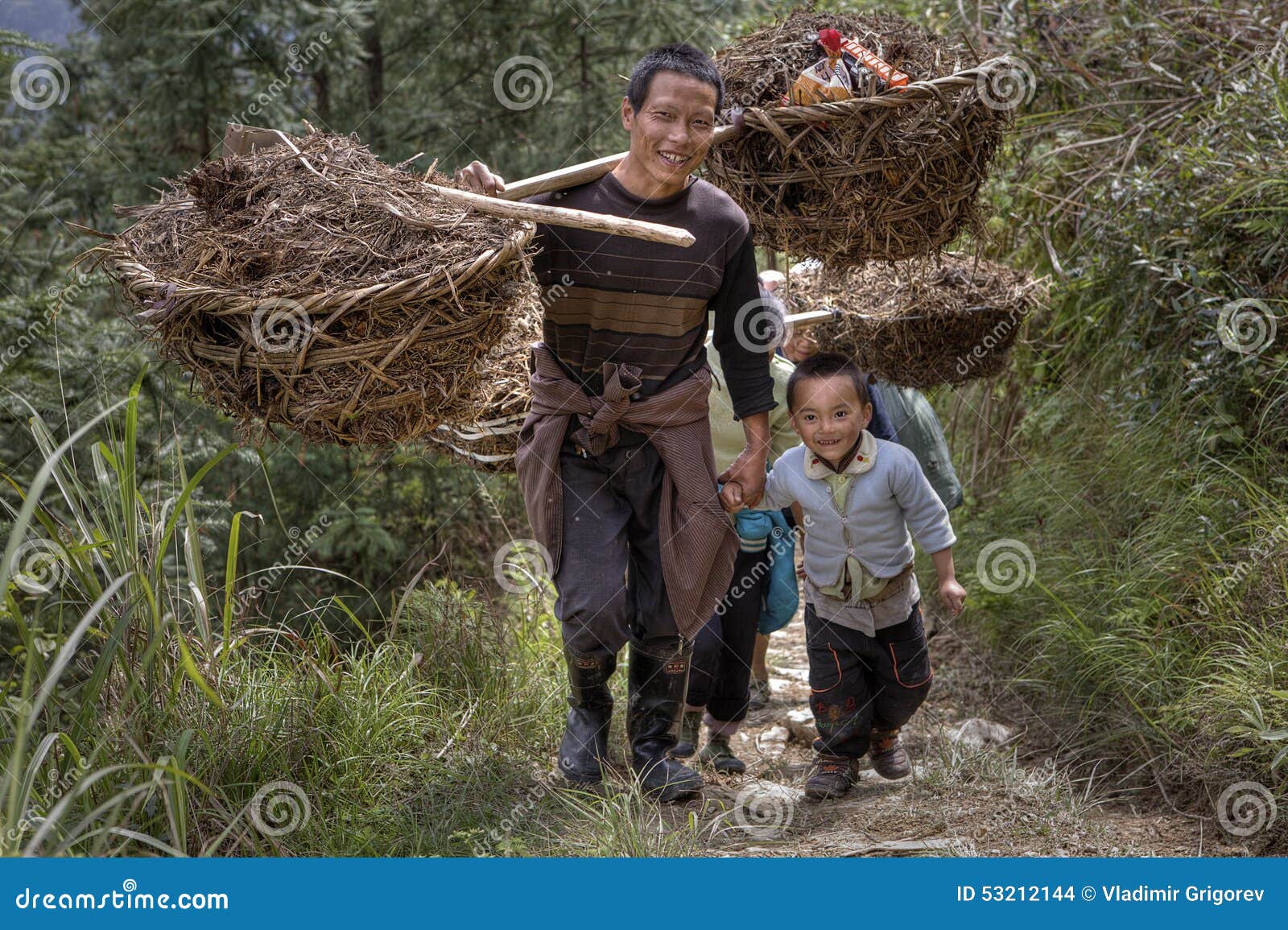 Peasants Carrying A Heavy Load On Their Shoulders Editorial Stock Image ... Peasants Carrying A Heavy Load On Their Shoulders Editorial Stock Image ...