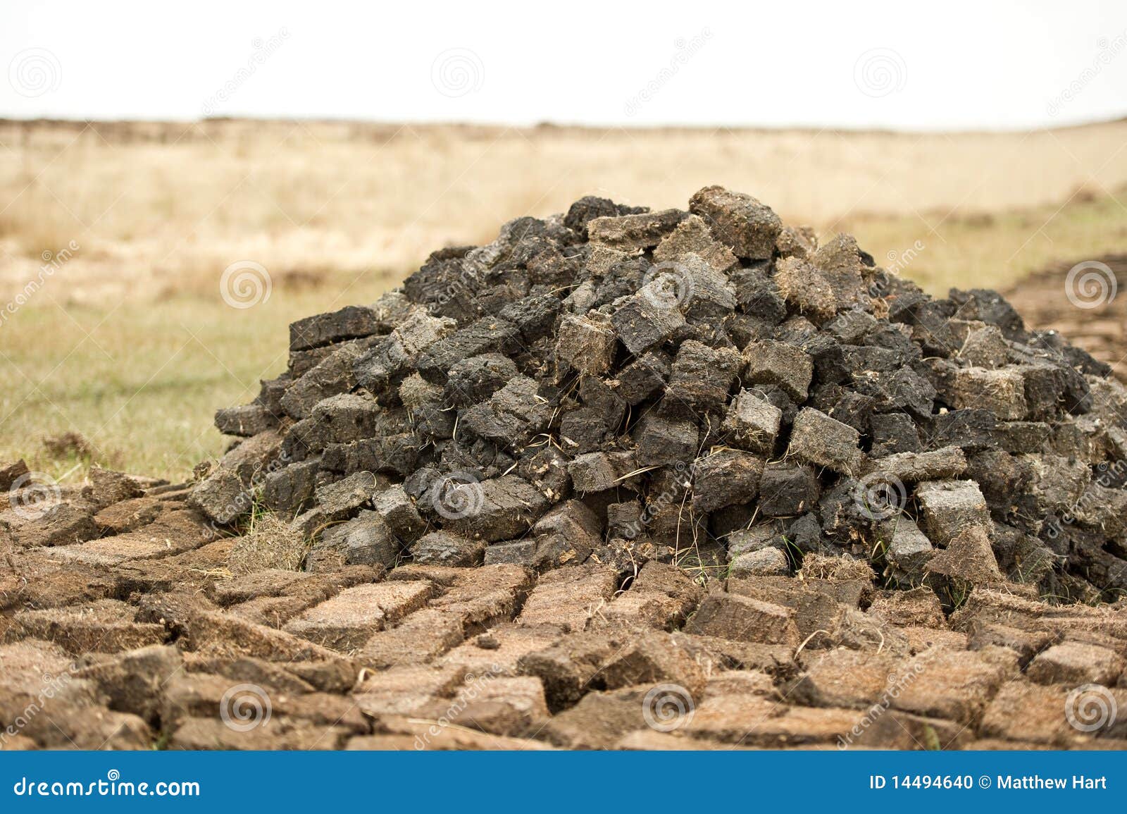 Peat stock photo. Image of brown, blocks, renuable, drying - 14494640
