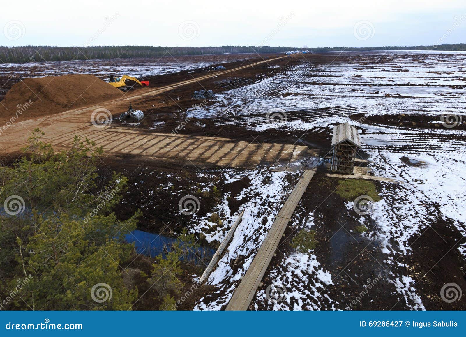 Peat field. stock image. Image of collect, plant, peat - 69288427