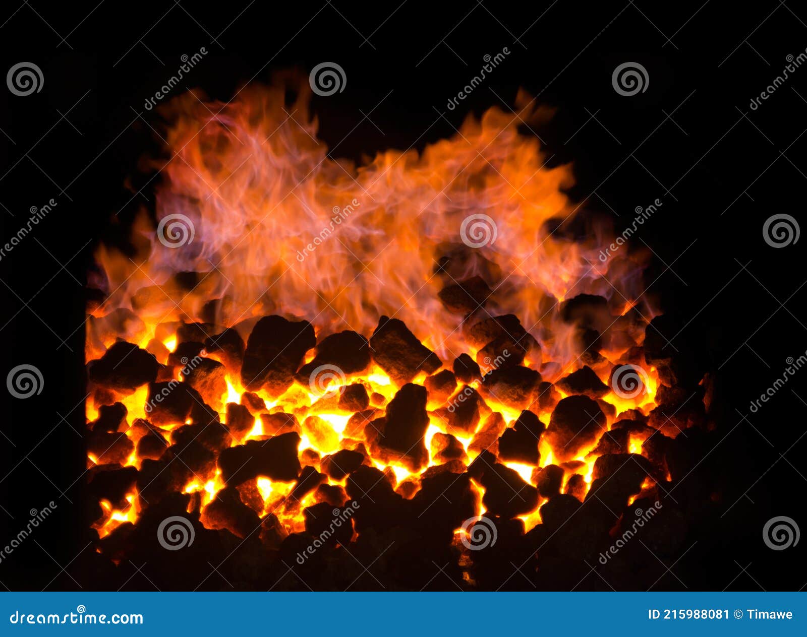 Peat Fire In A Whisky Distillery Kiln Royalty-Free Stock Photo ...