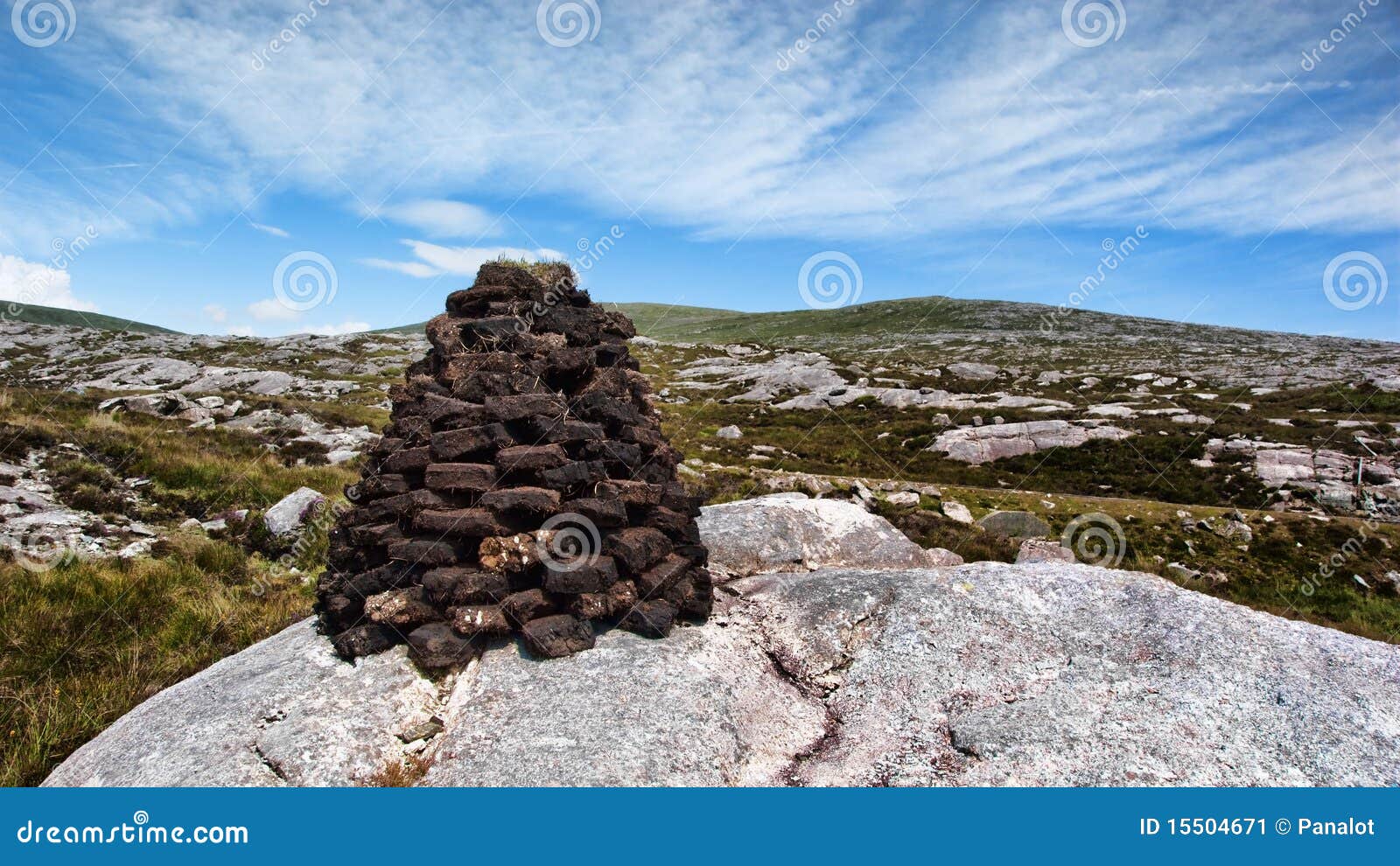 Peat Stack stock image. Image of drying, island, hebrides - 15504671