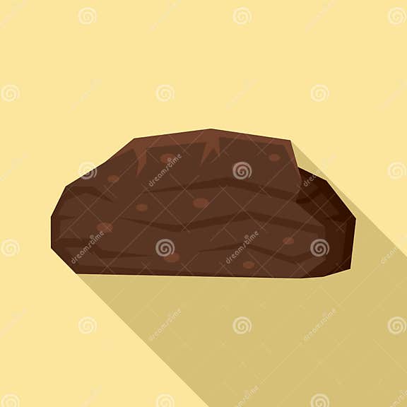 Peat Stone Icon, Flat Style Stock Vector - Illustration of bowels ...