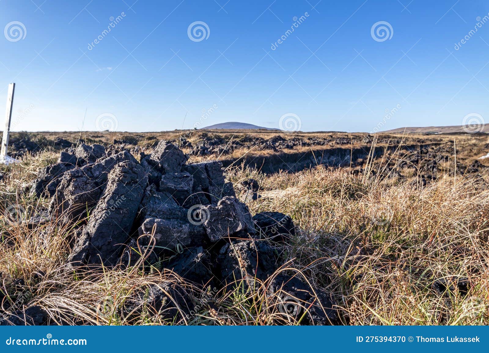 Peat Turf Cutting in County Donegal - Ireland Stock Photo - Image of ...